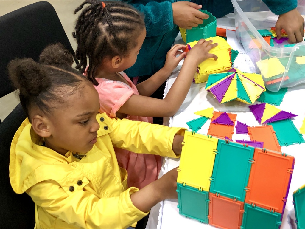 Kids explore math through Geometiles at the National Math Festival ...