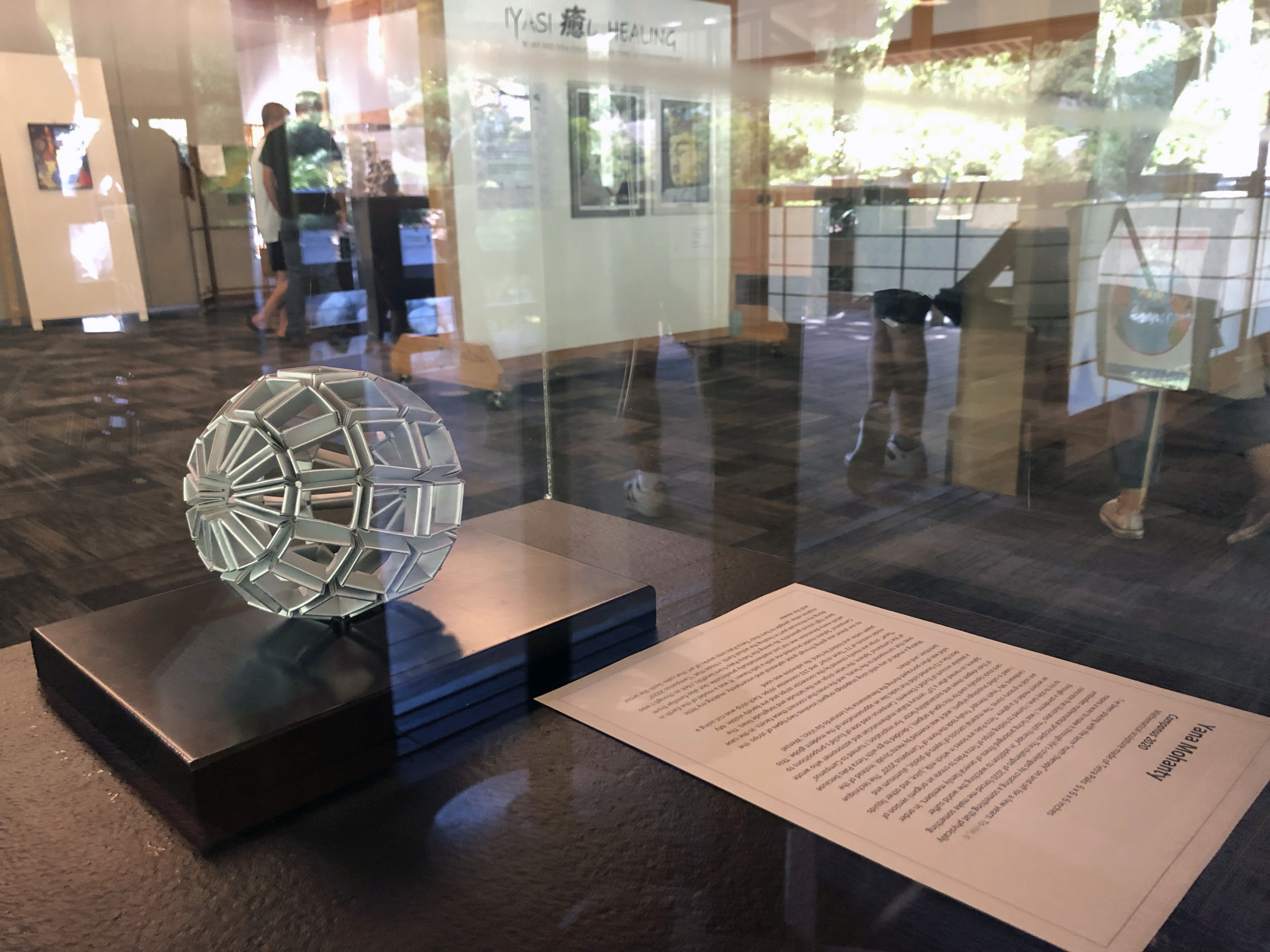 My mathematical art exhibited as an effort to heal through art after Covid